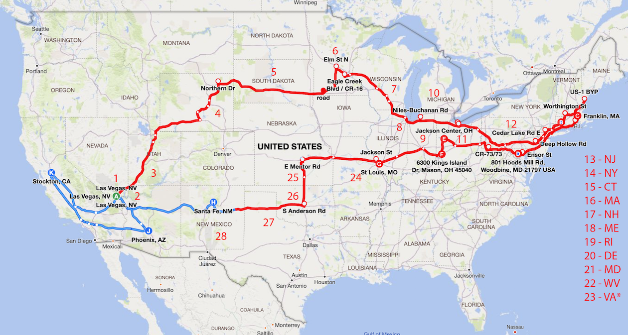 8200 Miles in our first trip across America? - Harvi LLC